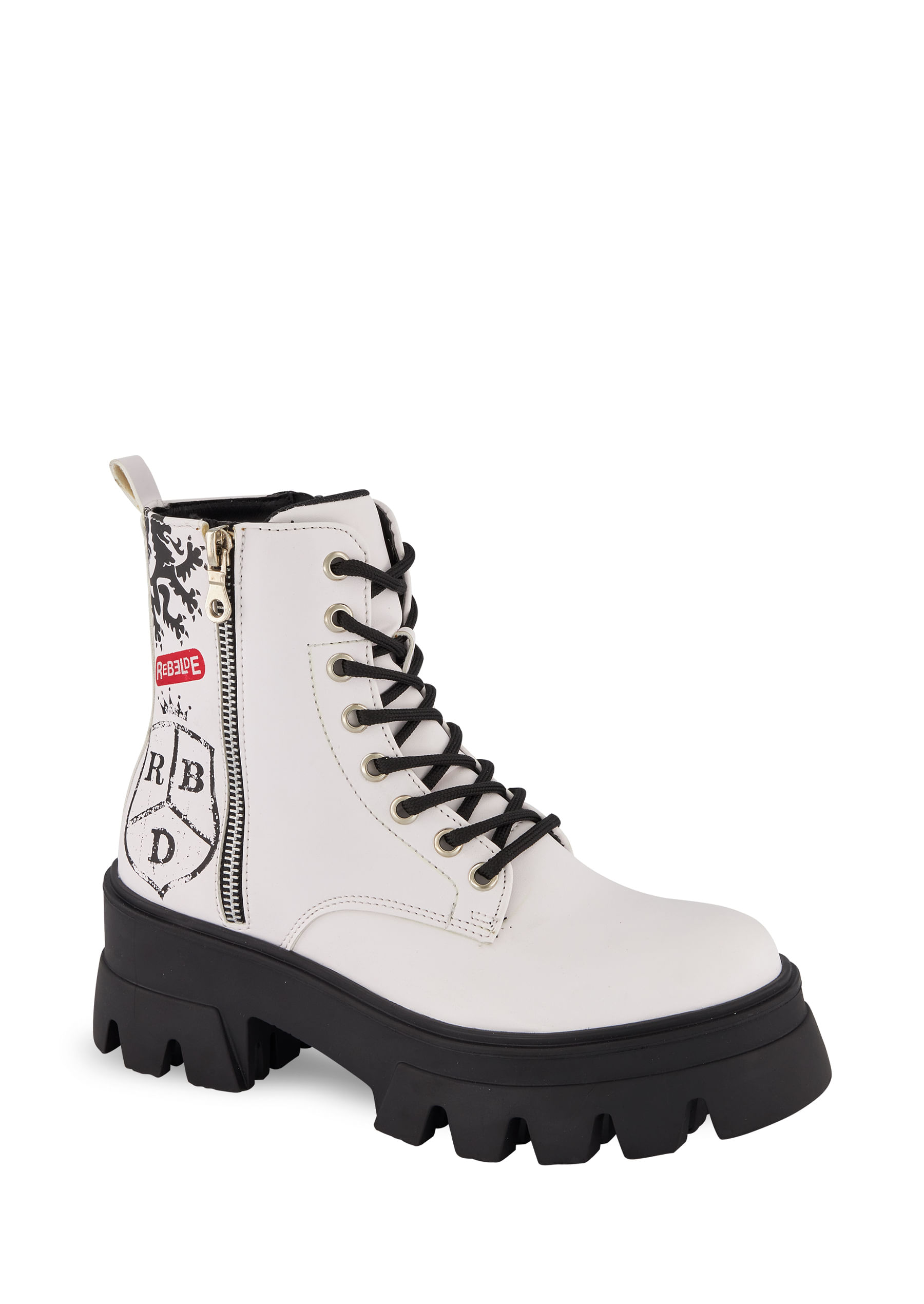 BOTA RBD " REBELDE" "COLECCIÓN ESPECIAL" CASUAL BLANCA PARA MUJER 67579